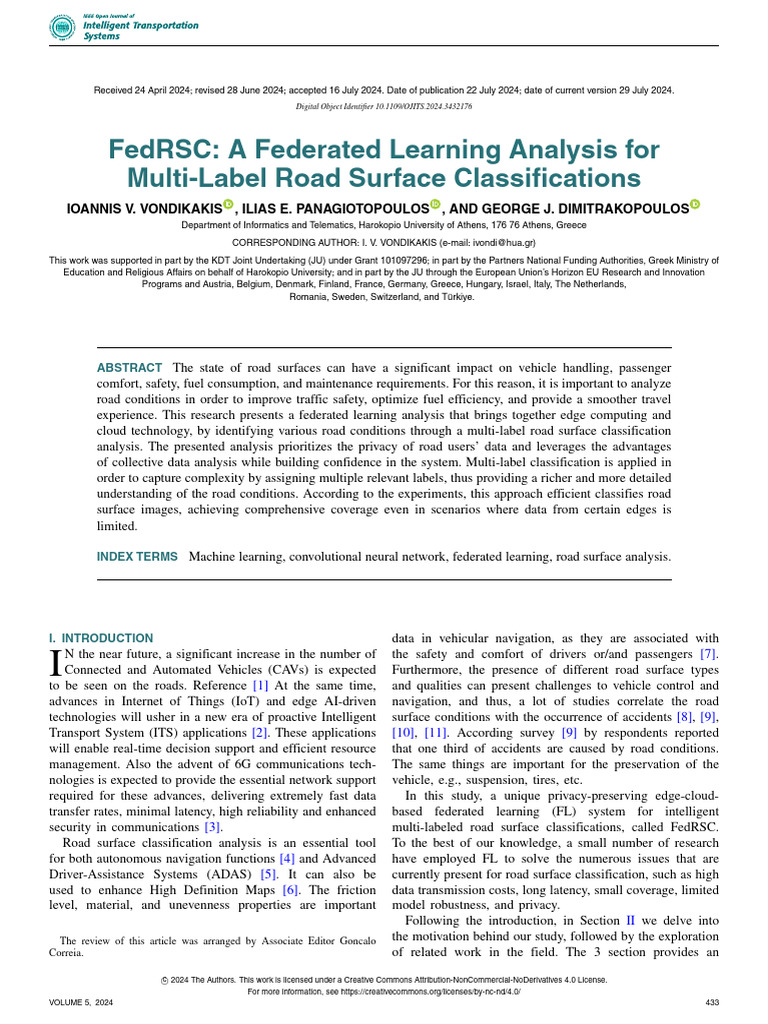 FedRSC A Federated Learning Analysis For Multi-Label Road Surface Classifications | PDF | Deep ...