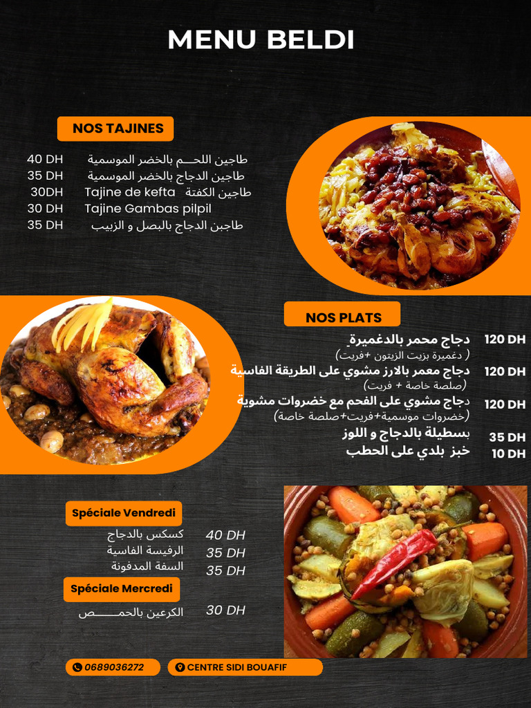 Menu Poulet | PDF