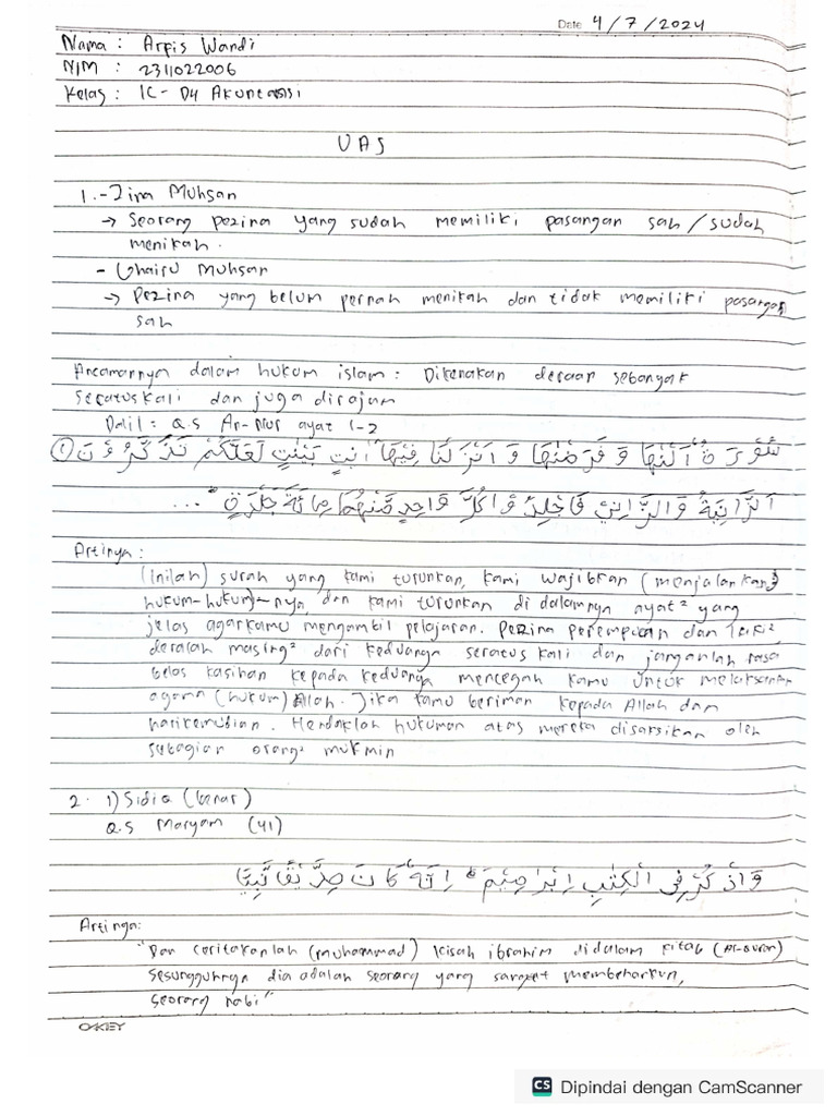 Arfis Wandi - UAS PAI | PDF
