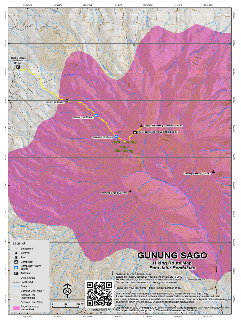 Peta Jalur Pendakian Gunung Sago | PDF