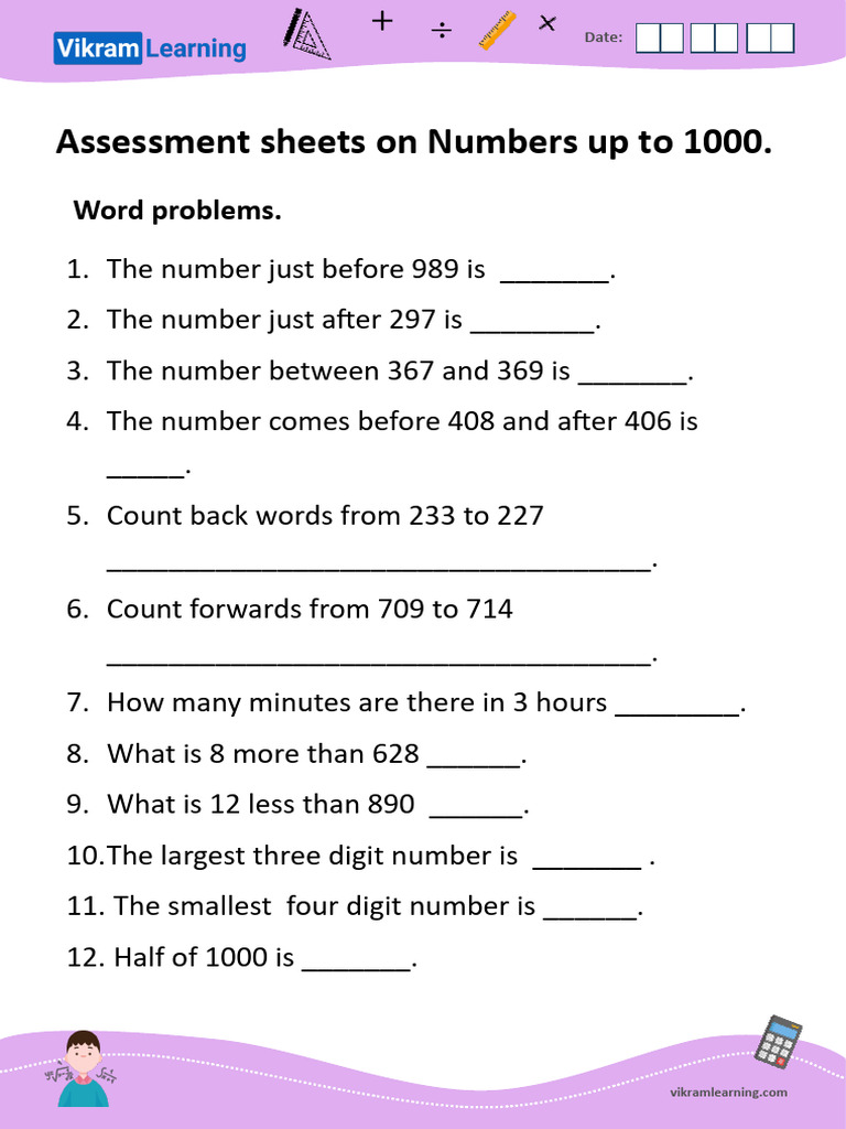 Vikram Learning Printable Worksheets 1729506598119 | PDF