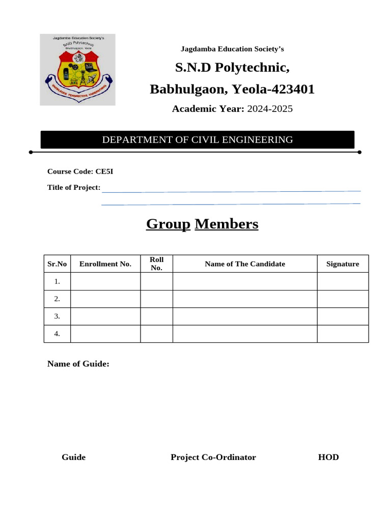 Project Format | PDF