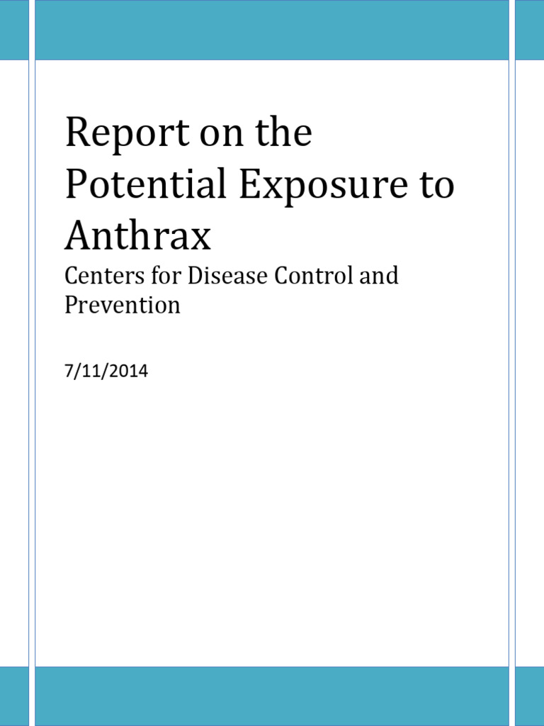 CDC Anthrax Exposure Incident Report | PDF | Sterilization ...
