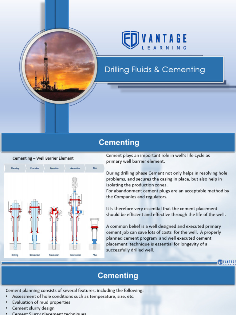 Drilling Fluids & Cementing | PDF | Casing (Borehole) | Blowout (Well Drilling)