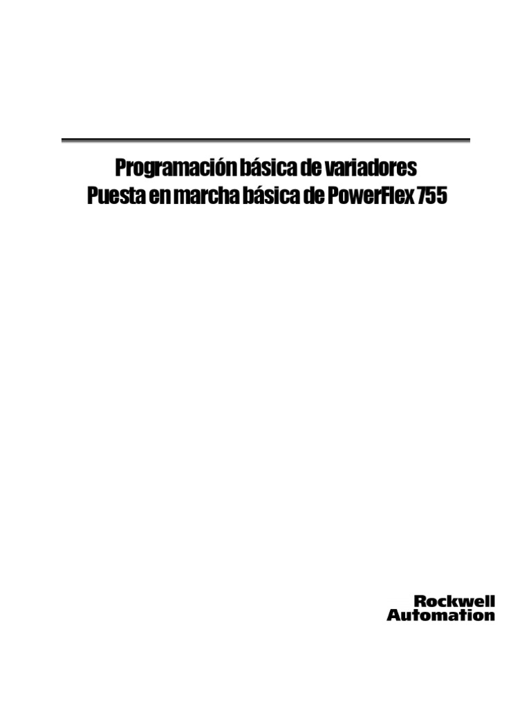 Puesta en marcha PowerFlex 755 | PDF | Point and Click | Teclado