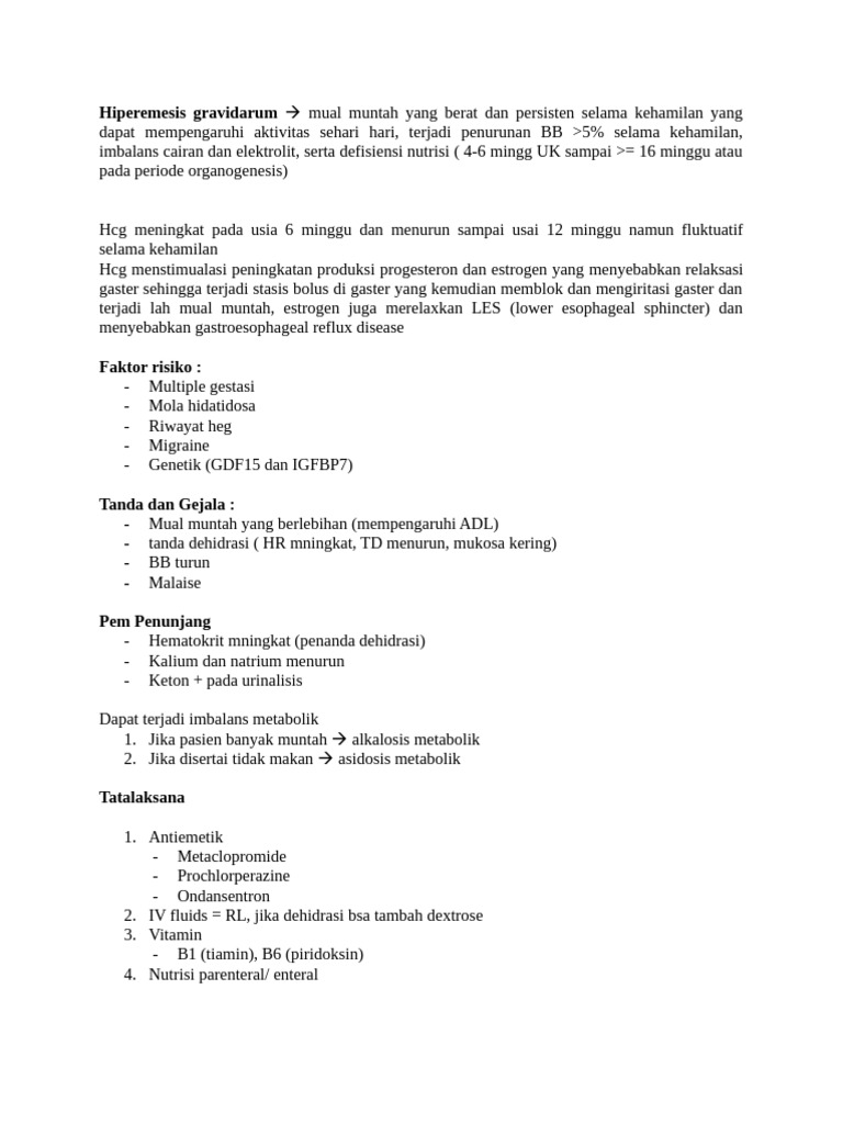 Hiperemesis gravidarum | PDF