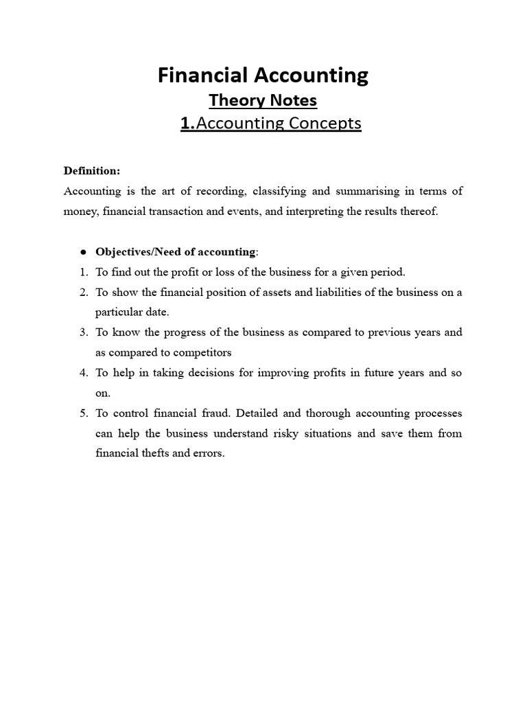 Accountng Concepts | PDF | Debits And Credits | Historical Cost