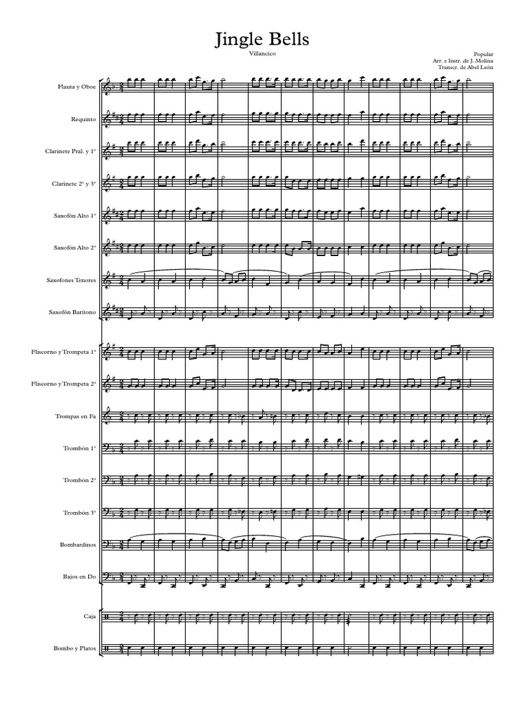 Jingle Bells : Arrangement Instrumental | PDF