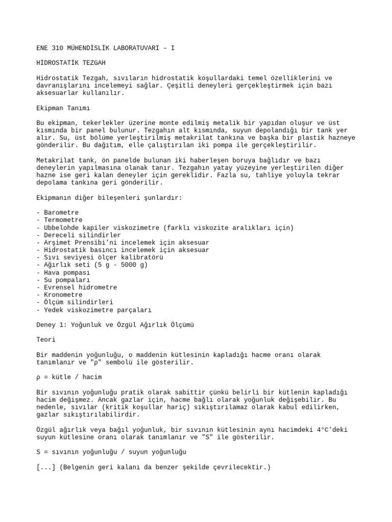 Hidrostatik Deney Kilavuzu TR | PDF