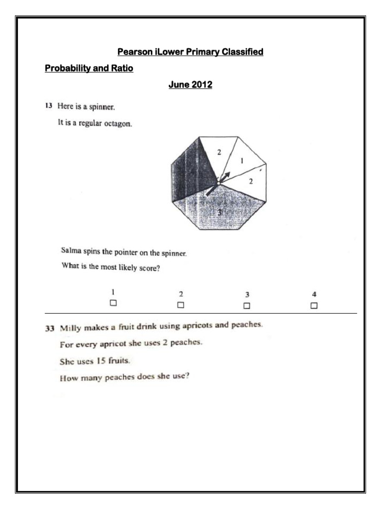 Probability and Ratio | PDF
