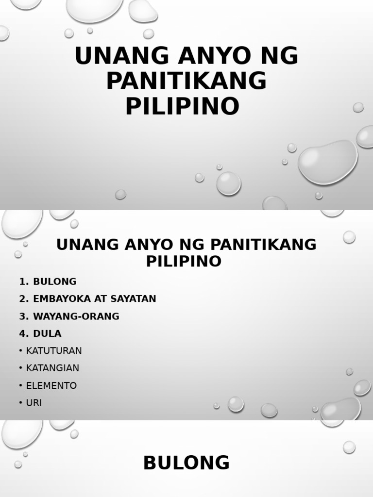Unang Anyo NG Panitikang Pilipino | PDF
