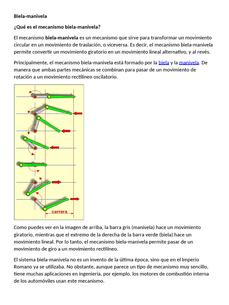 Biela | PDF | Pistón | Motores