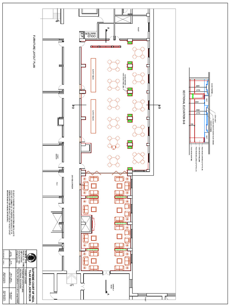 Judges' Lounge - Furn Layout & Sectional Ele | PDF