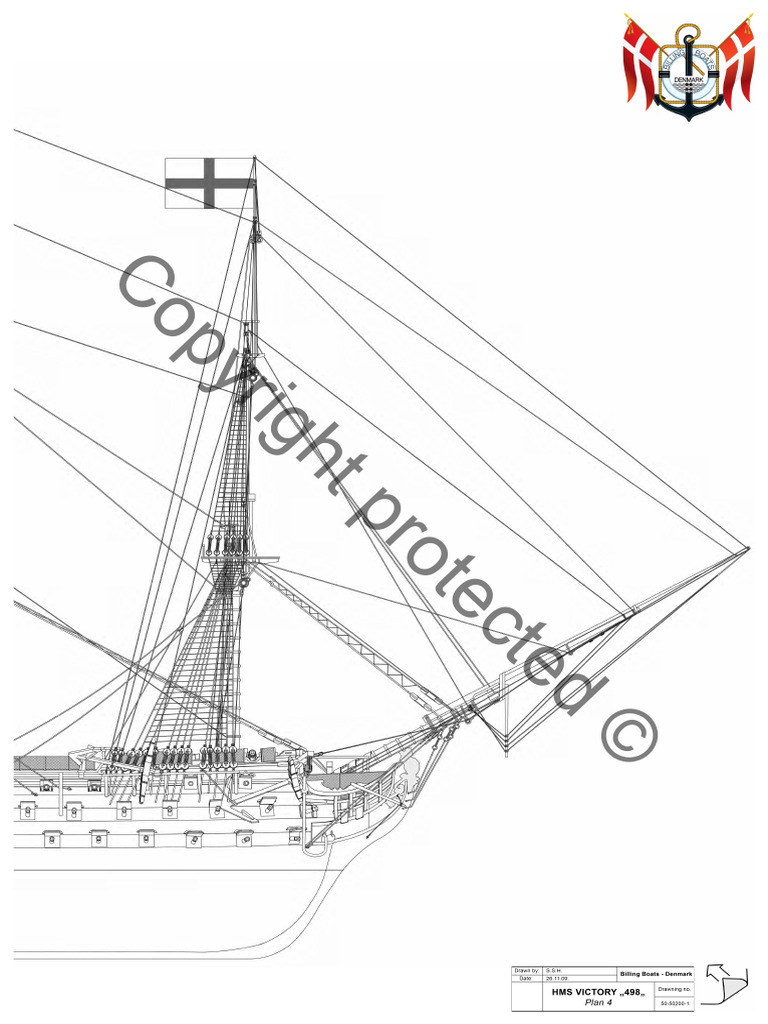 BB498 HMS Victory Main Plan PDF | PDF