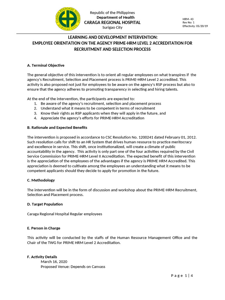 Employee Orientation on PRIME-HRM RSP | PDF | Human Resource Management | Recruitment