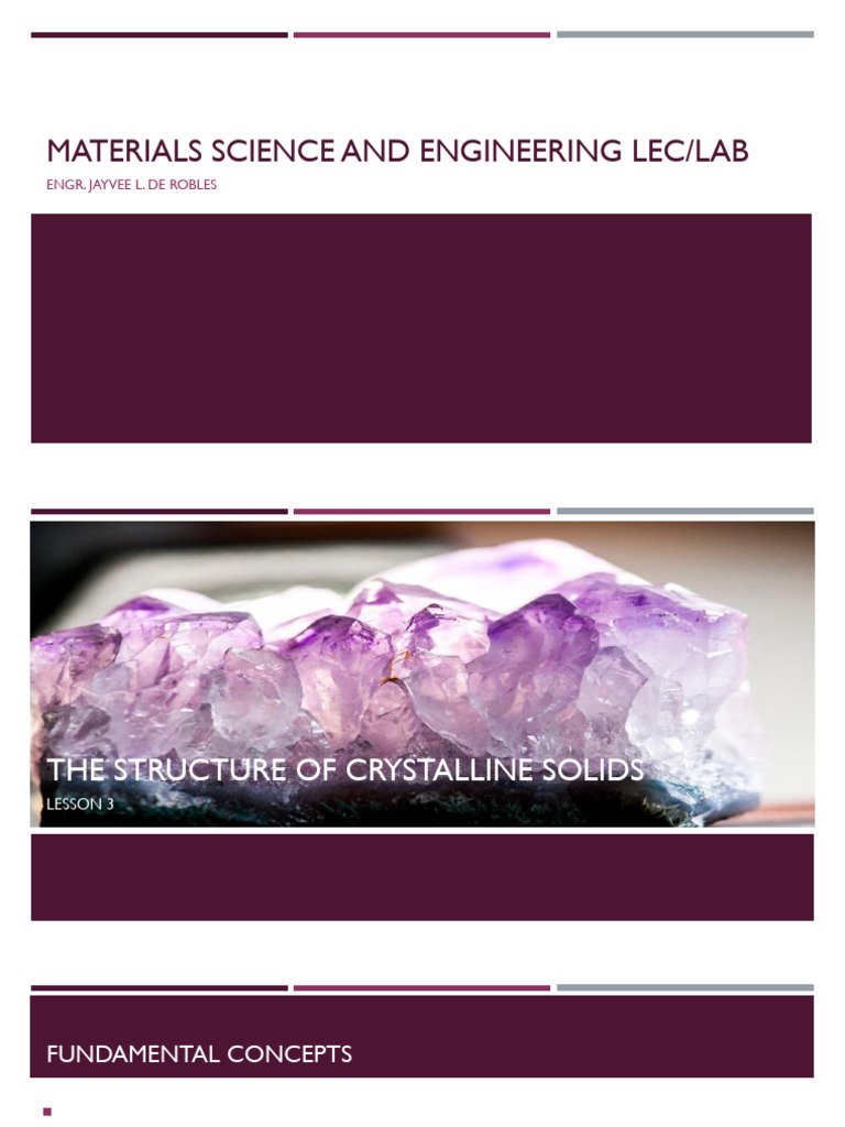 LESSON-3 | PDF | Crystal Structure | Mineralogy