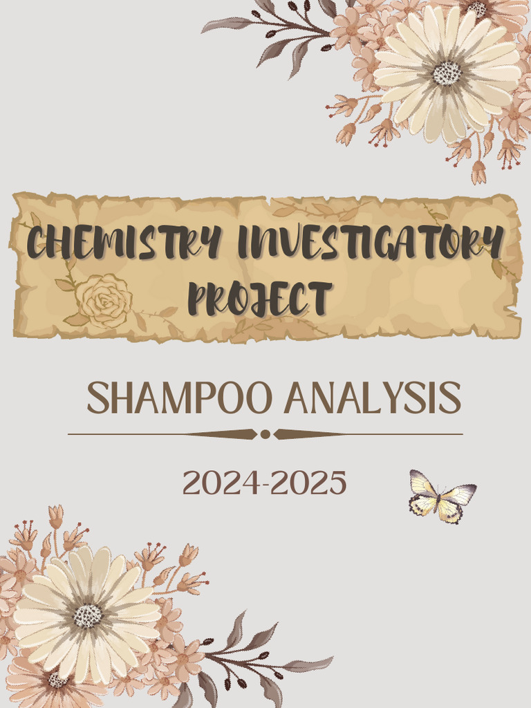 Chemistry Shampoo Analysis Project Pdf Ammonium Surfactant