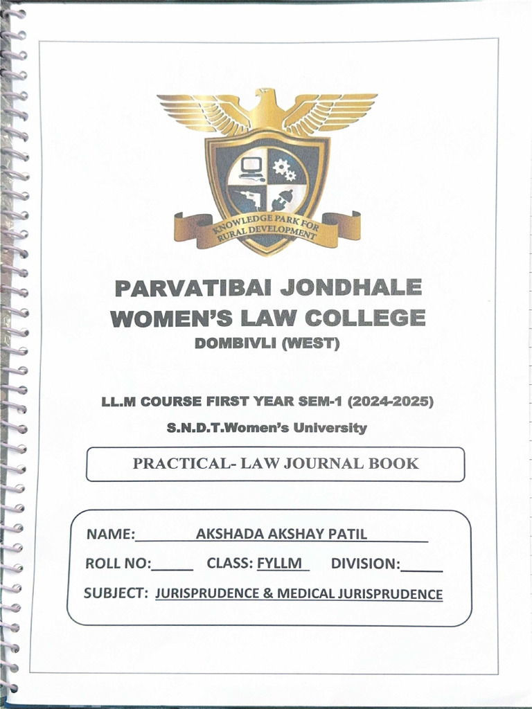 Assignment. Akshada Patil Jurisprudence - Compressed | PDF