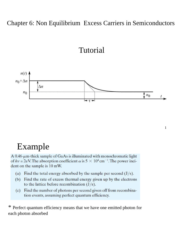 PHYS-305 Tutorial_ Excess Carriers(2) | PDF | Electromagnetism ...