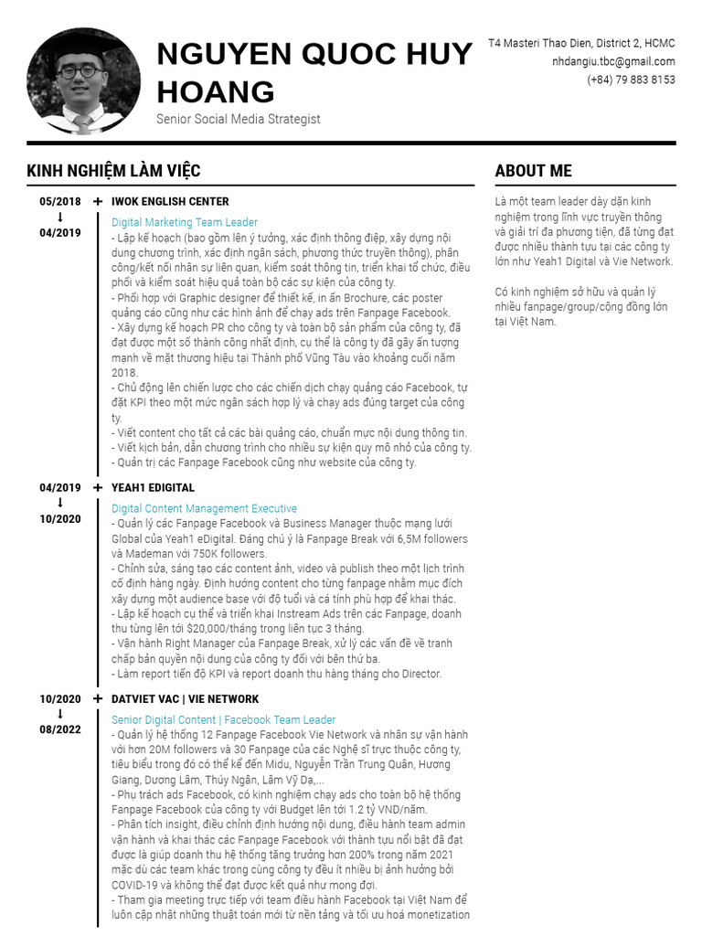 Nguyen Quoc Huy Hoang - CV | PDF