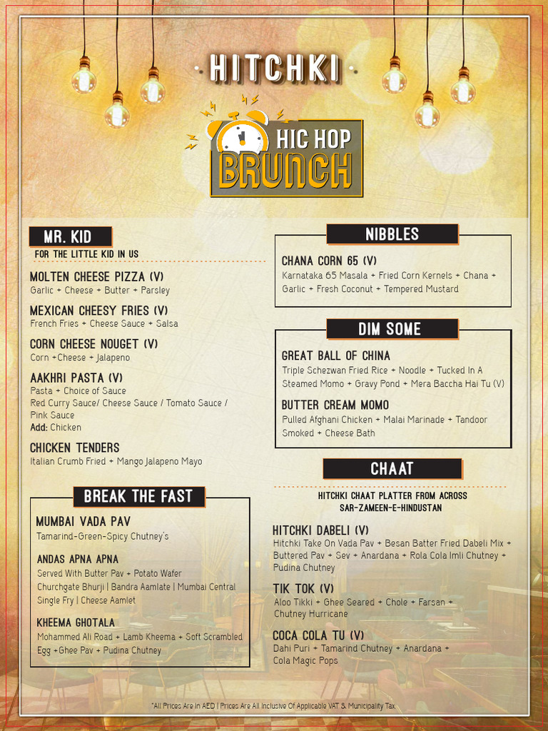 Indian Brunch Menu Highlights | PDF | Curry | Indian Cuisine