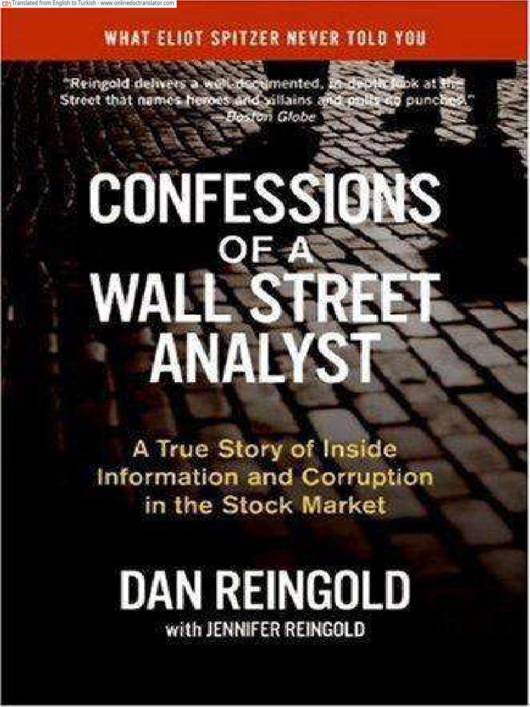Bir Wall Street Analistinin İtirafları - Dan Reingold (181 Sayfa ...