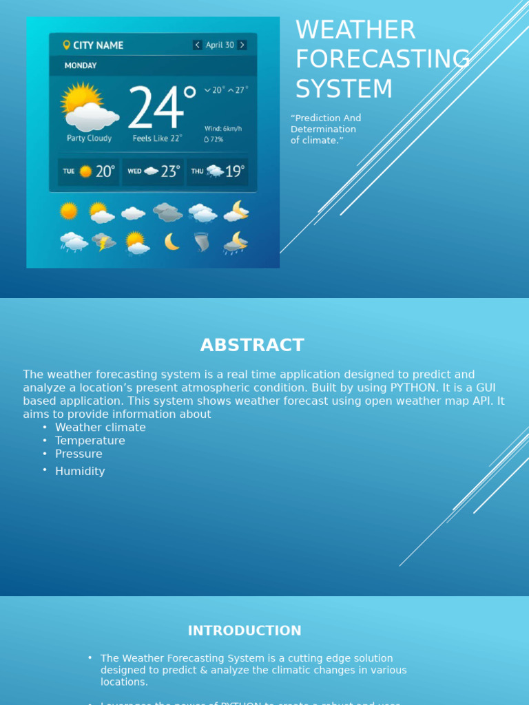 Weather Forecasting System | PDF | Weather Forecasting | Weather