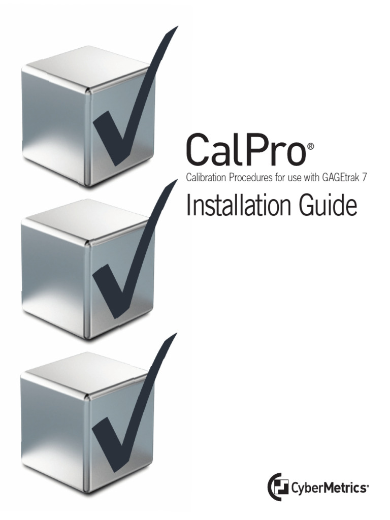 CalPro 7 Installation Guide | PDF | Calibration | Software