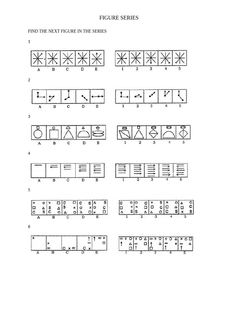 Figure Series Puzzle Challenges | PDF
