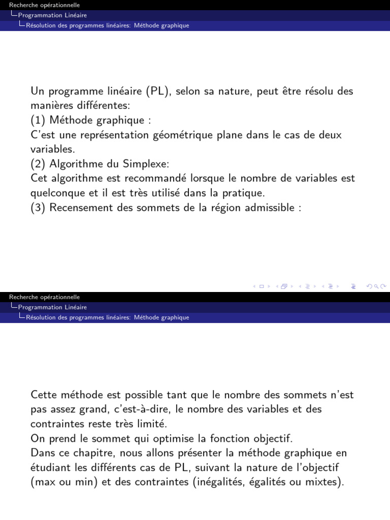 Cours RO MethodeGraph TM2 | PDF | Optimisation linéaire | Mathématiques appliqués