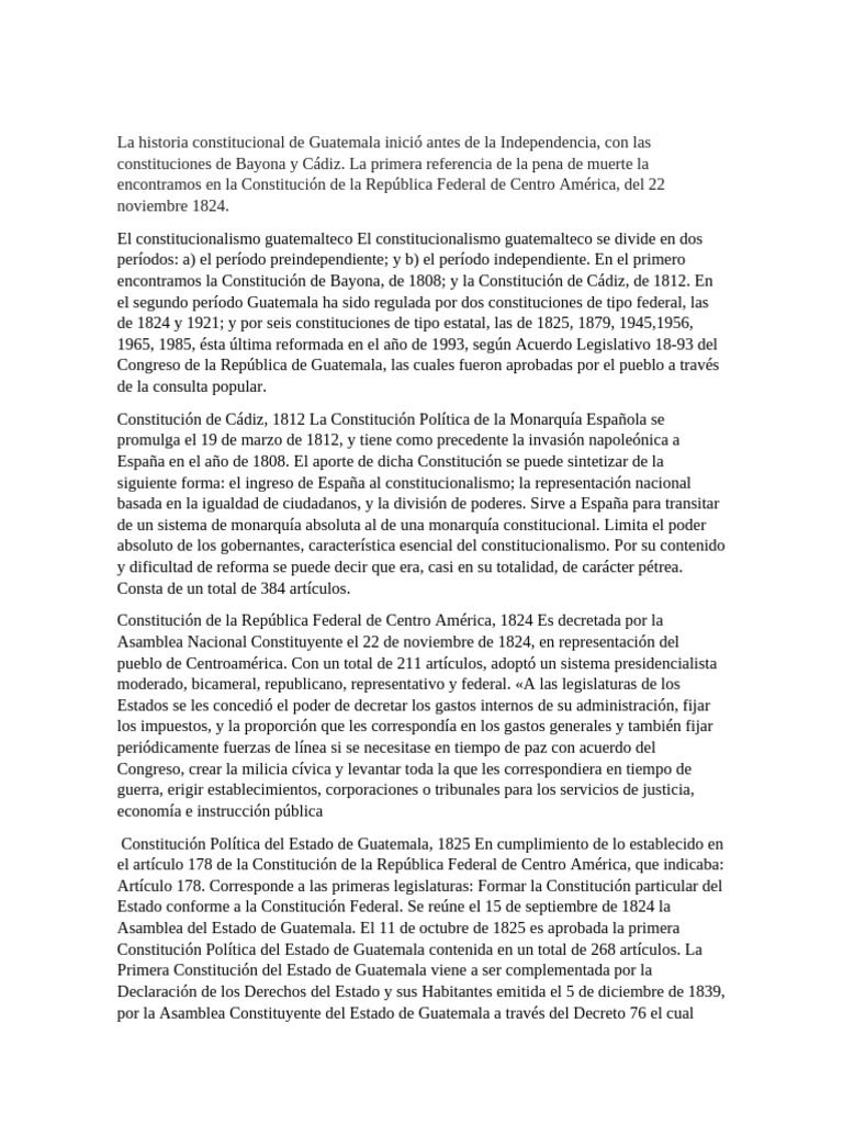 La Historia Constitucionalismo de Guatemala | PDF | Guatemala | Constitución