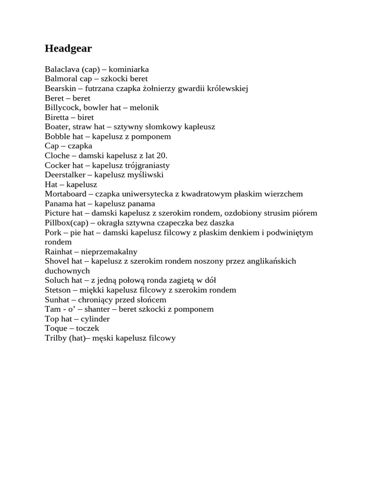 Headgear | PDF