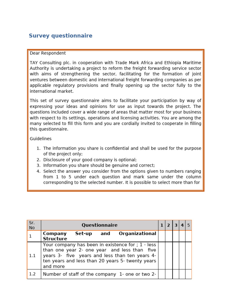 Questionnaire_Freight_Forwarders_08.01.23 | PDF | Cargo | Containerization