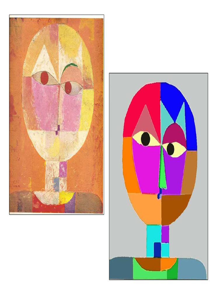 Klee-Senecio Colorier Avec Différentes Techniques | PDF