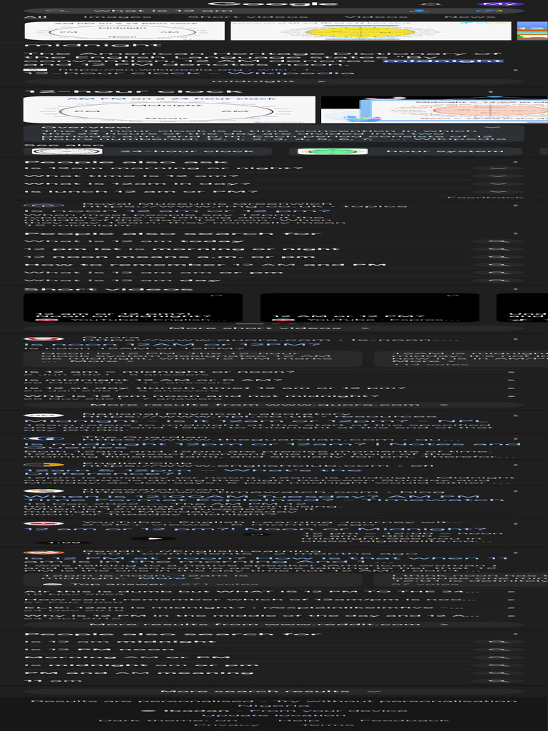 What Is 12 Am - Google Search | PDF