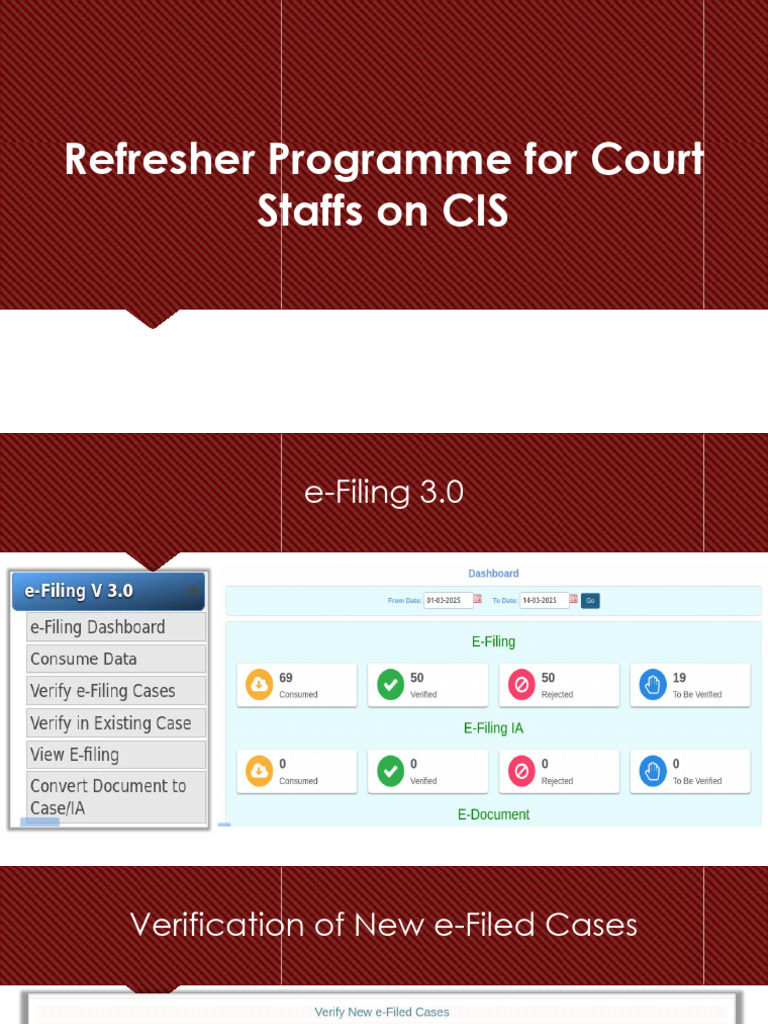 Refresher Programme For Court Staffs On CIS | PDF