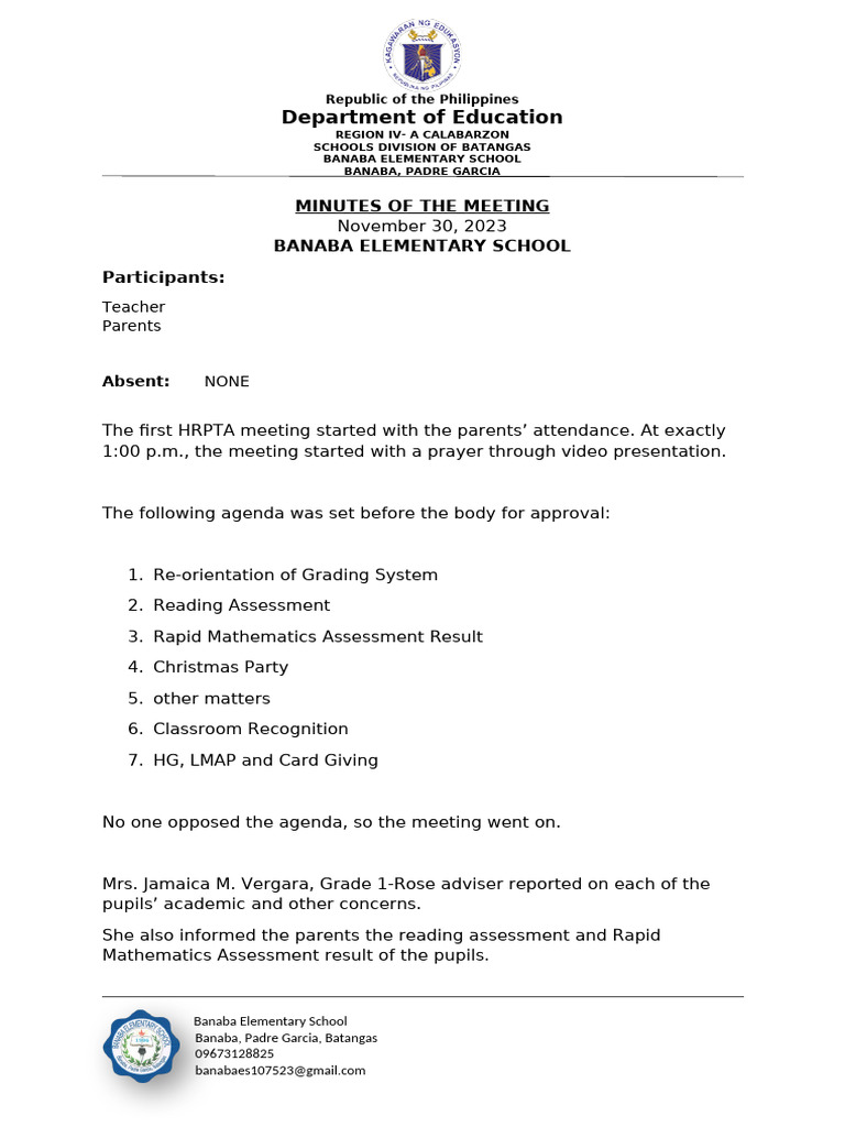 Narrative Report Card Giving 1st Quarter | PDF | Educational ...