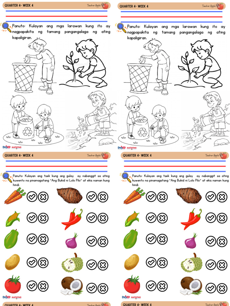 Cot Q4-Week 4 Day 4 - Activity Sheets | PDF