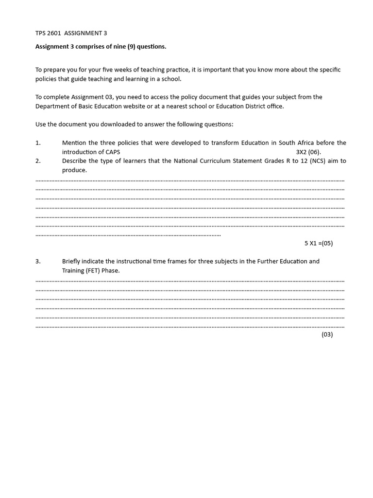 Tps 2601 2025 Assignment 3 | PDF | Cognitive Science | Human Communication