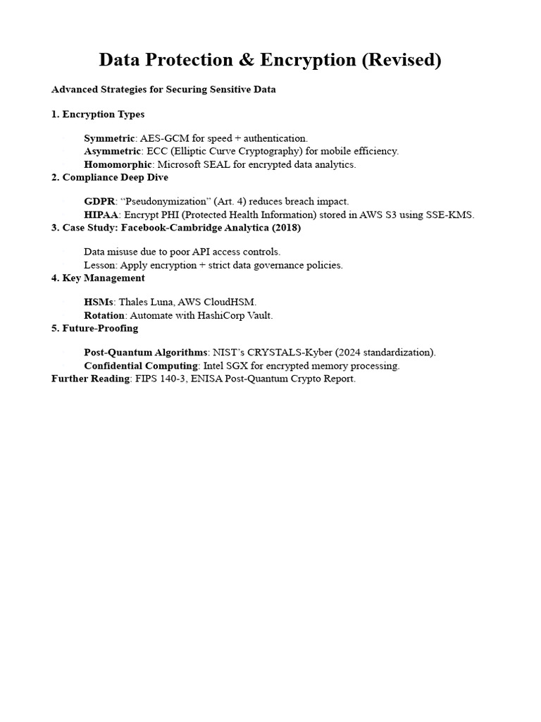 Data Protection & Encryption | PDF