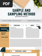 Slovins Formula | PDF | Sampling (Statistics) | Scientific Method