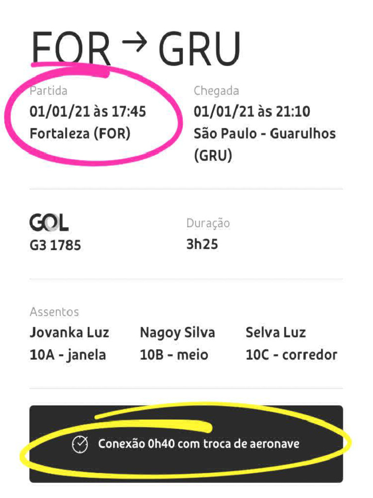 Fotos - Intinerário Gol | PDF