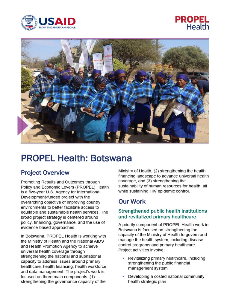 PROPEL Health Botswana 2023 508 | PDF | Governance | Health Care