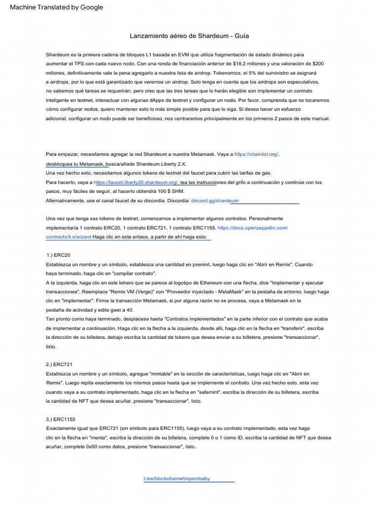 Shardeum Airdrop - Guide - 1680463977 (Esp) | PDF