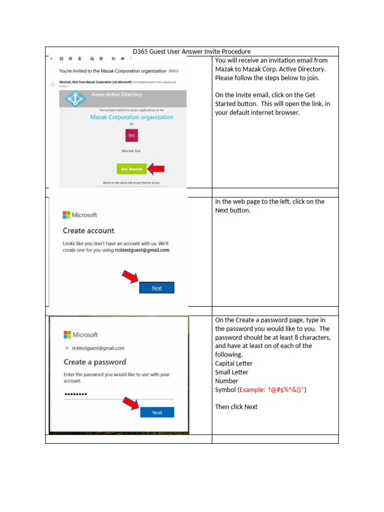 Guest Answer Invite Procedure | PDF | Button (Computing) | Password
