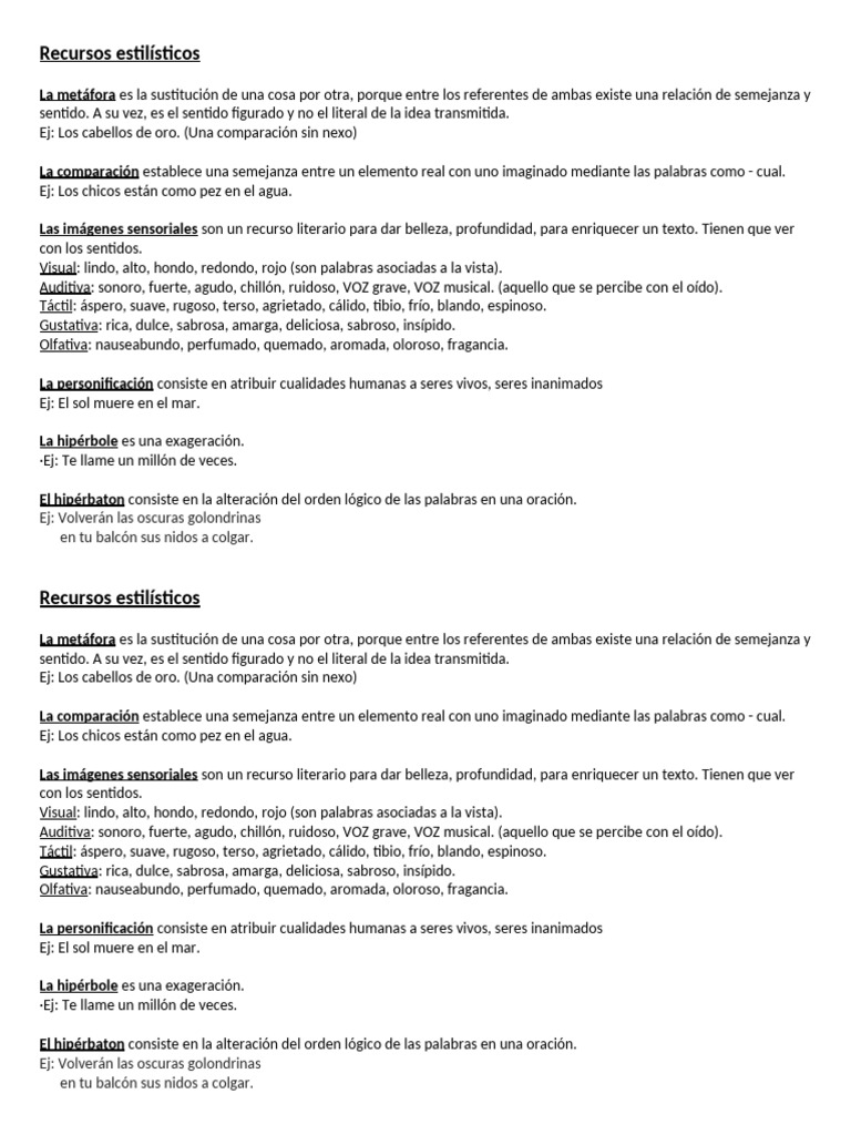 Recursos Estilísticos | PDF | Metáfora