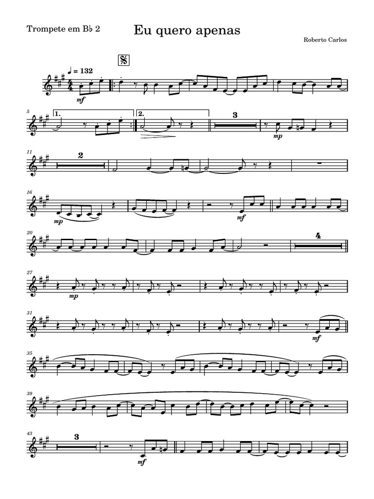 Eu Quero Apenas - TROMPETE 2 | PDF