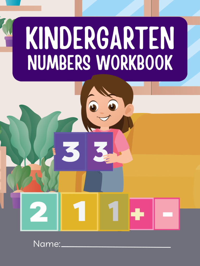Copy of Fun and Colorful Kindergarten Math Numbers Workbook | PDF