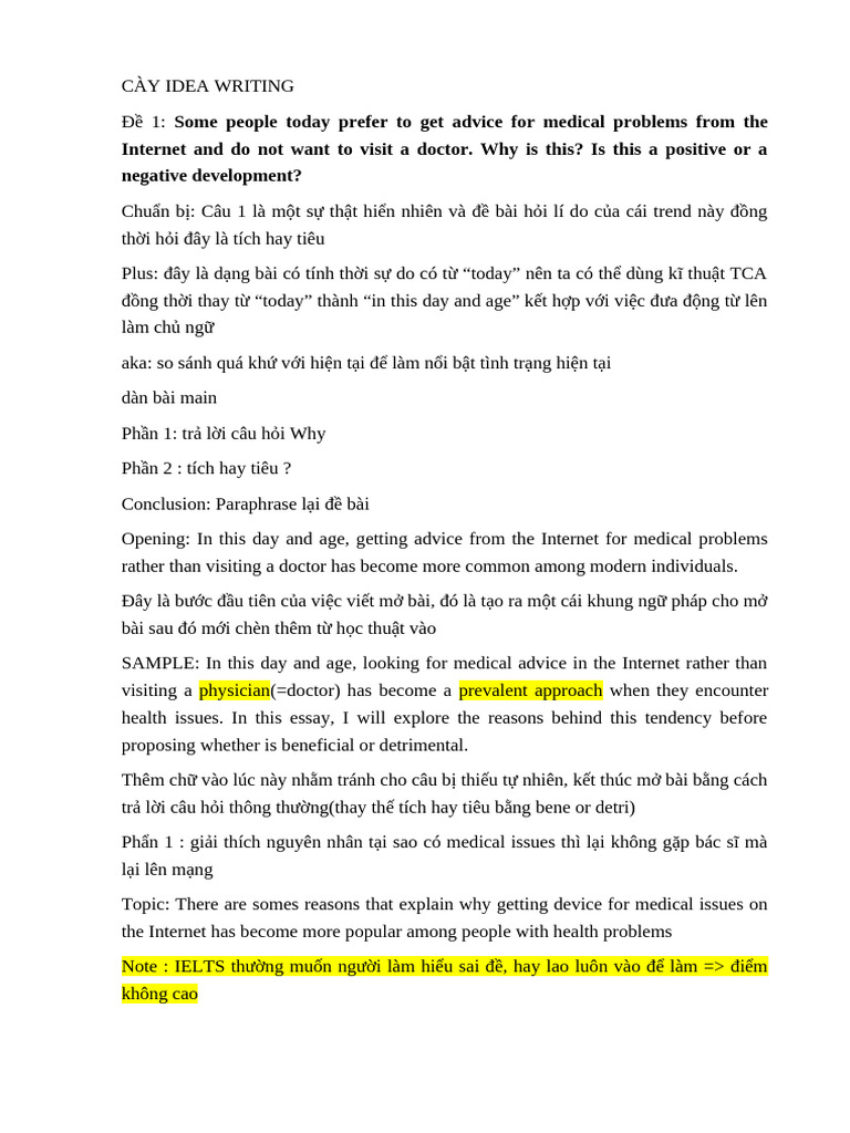 Cày Idea Writing | PDF