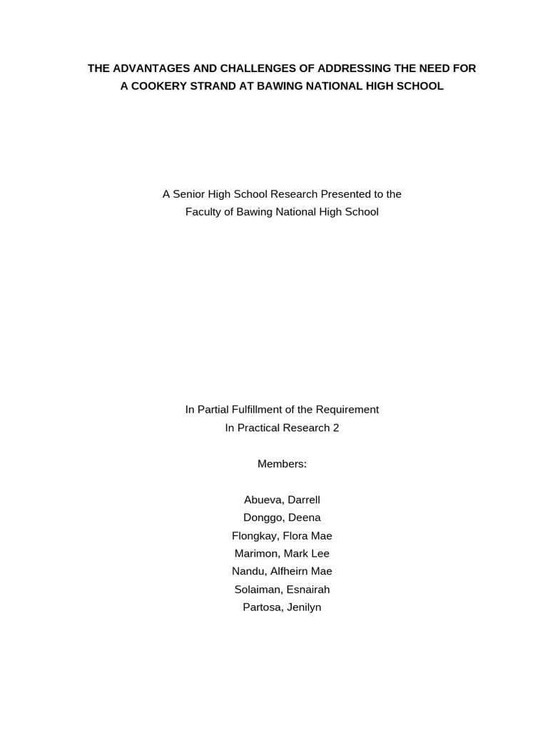 The Advantages and Challenges of Addressing The Ne1 | PDF | Cooking